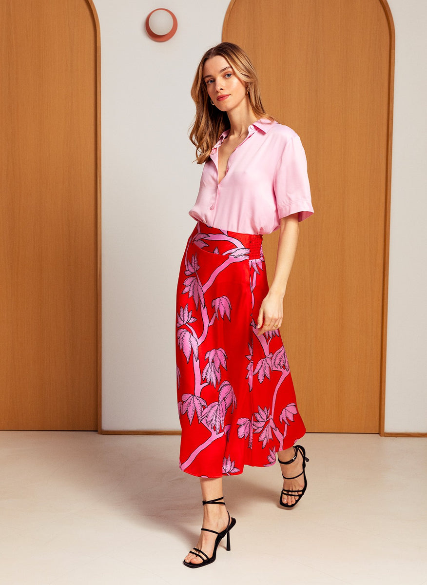 Midi-Rock rot – LOLA Fashion Store